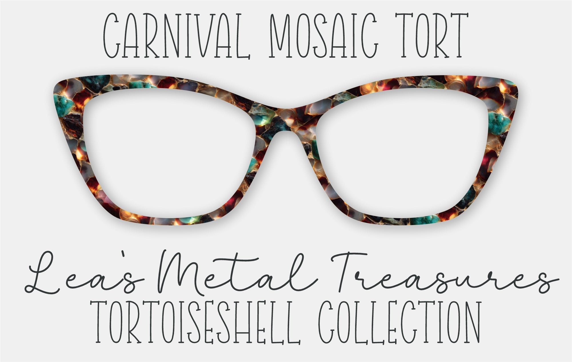 CARNIVAL MOSAIC Tort inspired Eyewear Frame Toppers – Twinkle Twinkle Tees