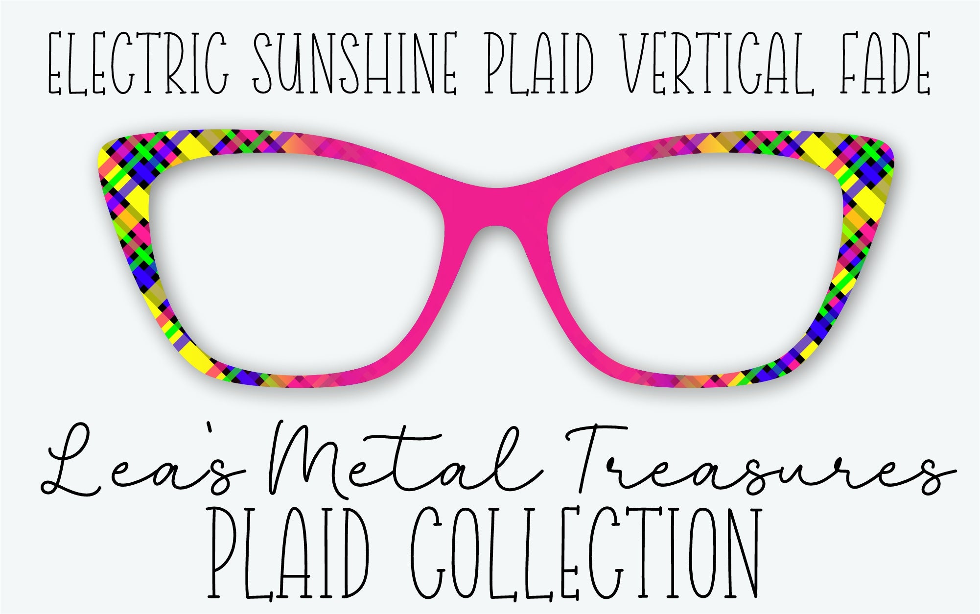 ELECTRIC SUNSHINE PLAID VERTICAL FADE Eyewear Frame Toppers • MARCH 20 ...