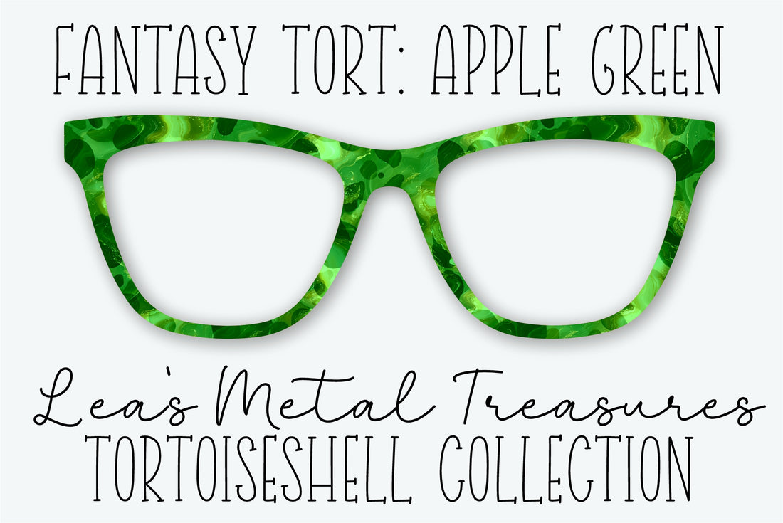 Fantasy Tort APPLE Green Eyewear Frame Toppers • JANUARY 2026 TOPPER O ...