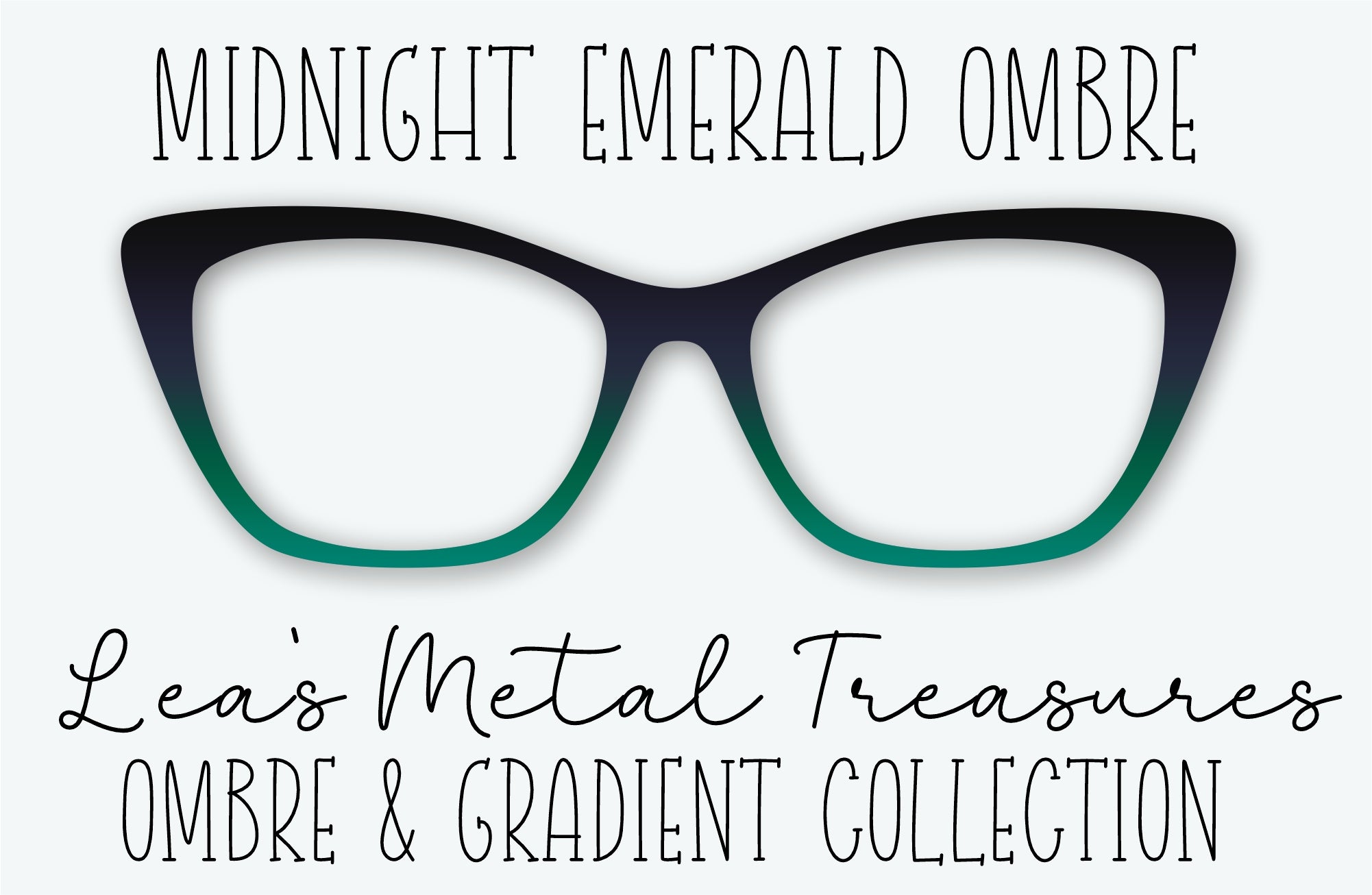 Midnight Emerald Ombre Eyewear Frame Toppers • Subscription Box Semi E ...