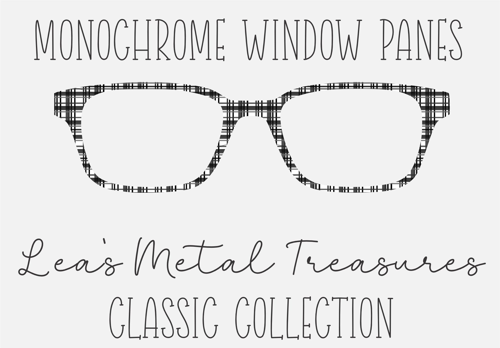 MONOCHROME WINDOW PANES Eyewear Frame Toppers COMES WITH MAGNETS ...