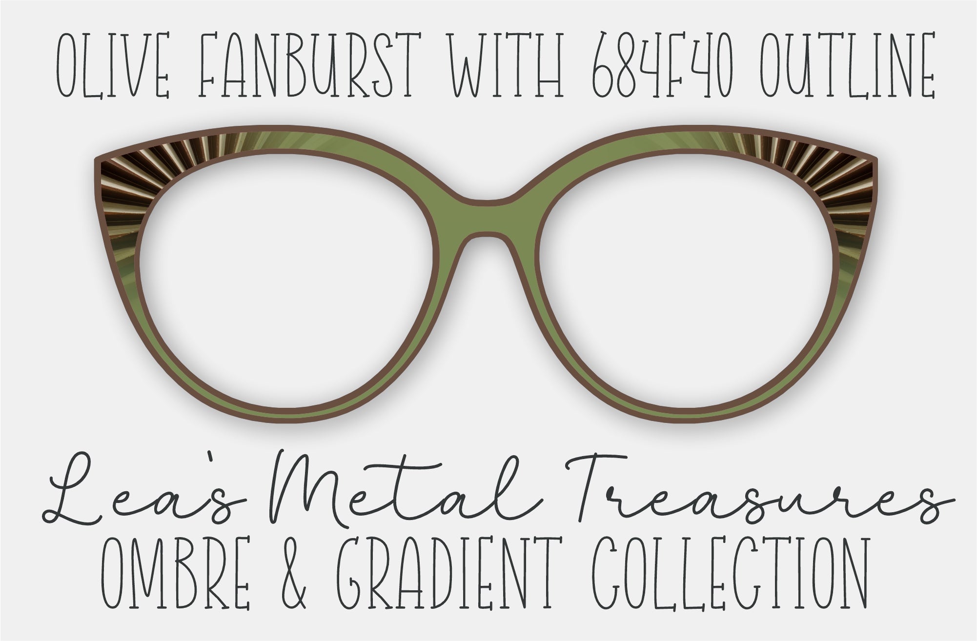 Olive Fanburst with 684F4O Eyewear Frame Toppers – Twinkle Twinkle Tees