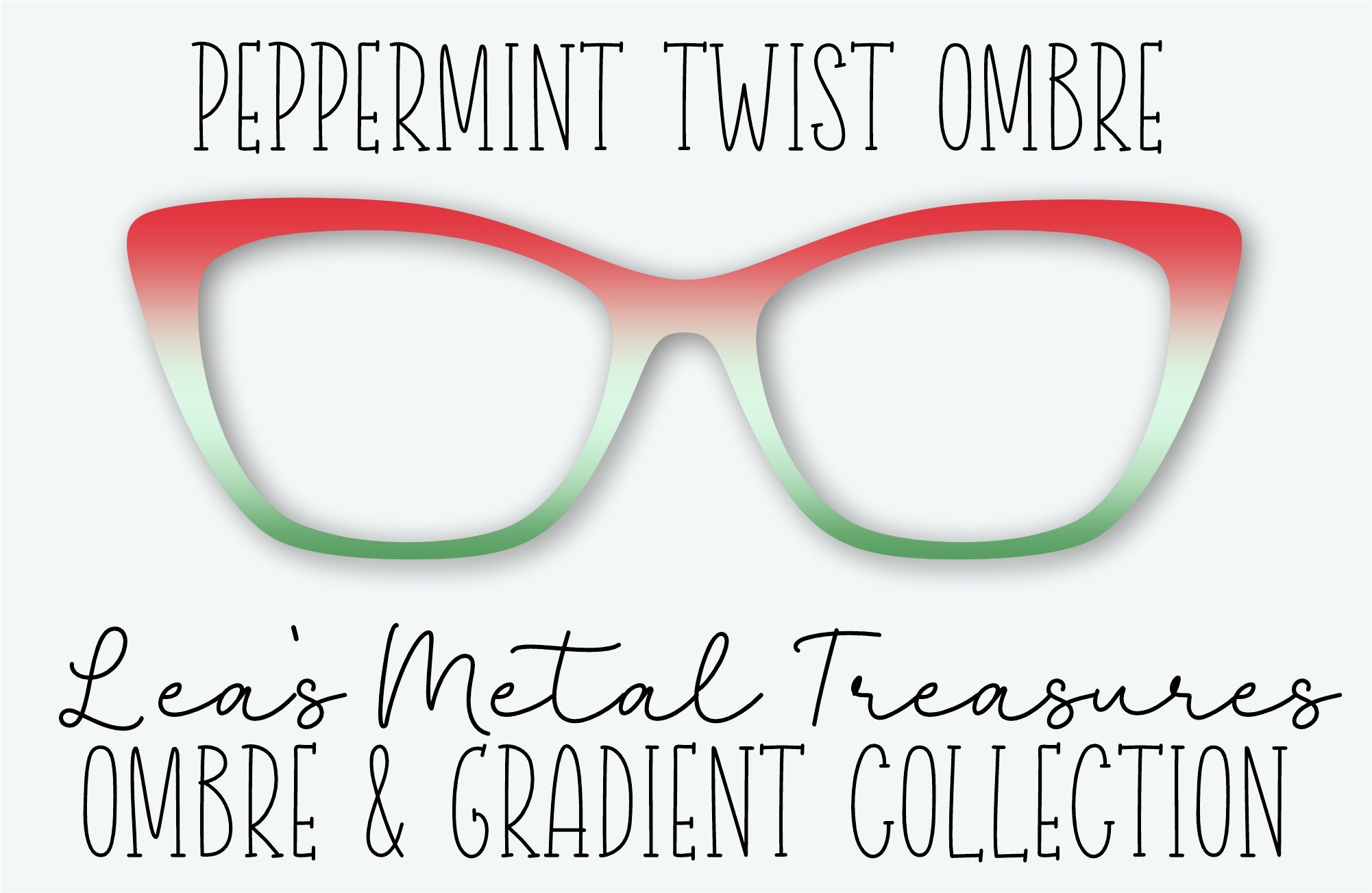 PEPPERMINT TWIST OMBRE Eyewear Frame Toppers – Twinkle Twinkle Tees