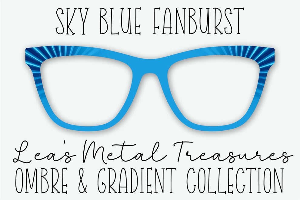 Sky Blue Fanburst Eyewear Frame Toppers • JANUARY 2026 TOPPER OF THE M ...