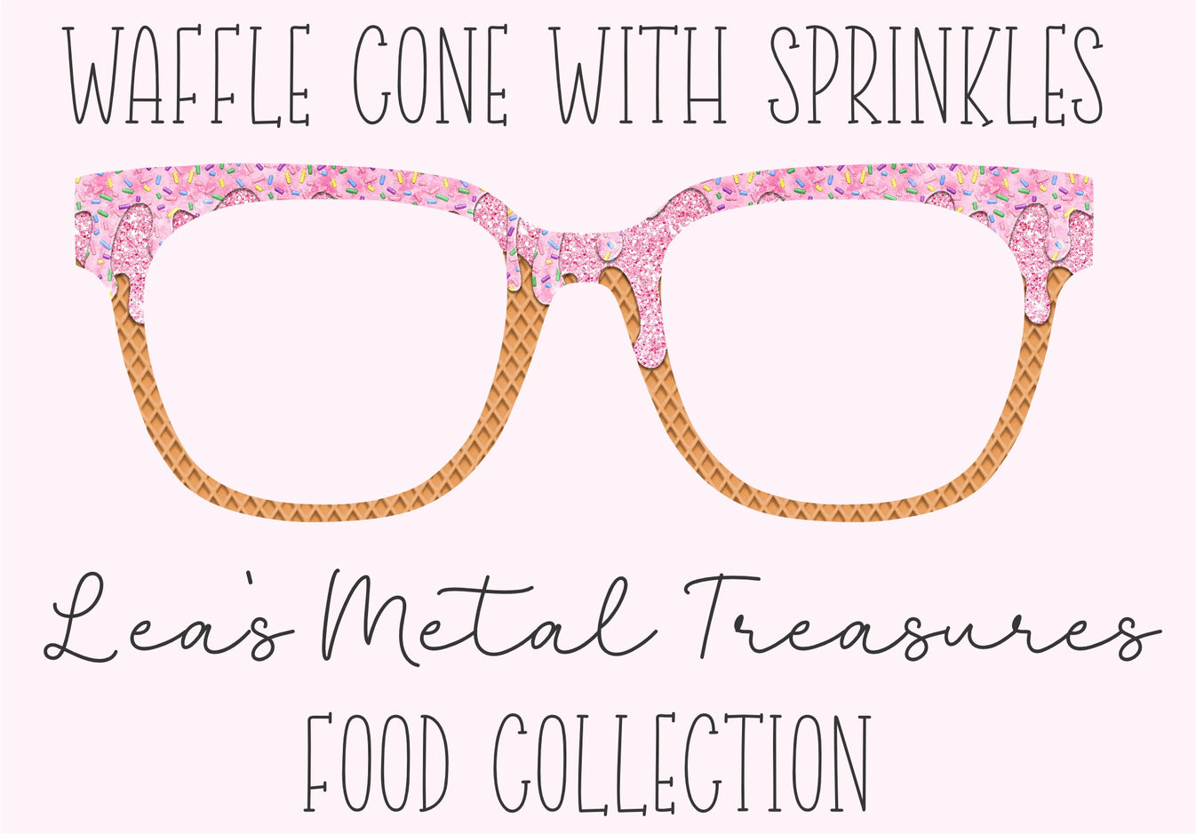 Waffle Cone with Sprinkles Eyewear Toppers COMES WITH MAGNETS – Twinkle Twinkle Tees